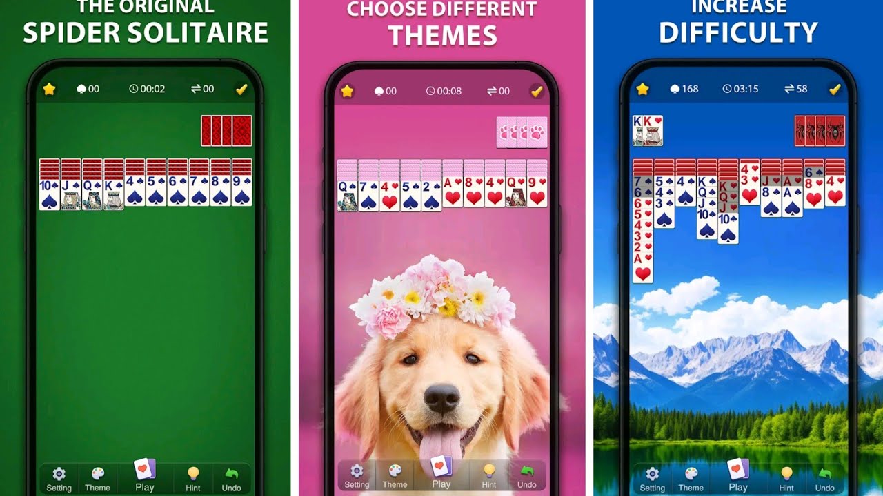 Spider Solitaire Classic - Gameplay (by Game Maker Ltd.) - YouTube