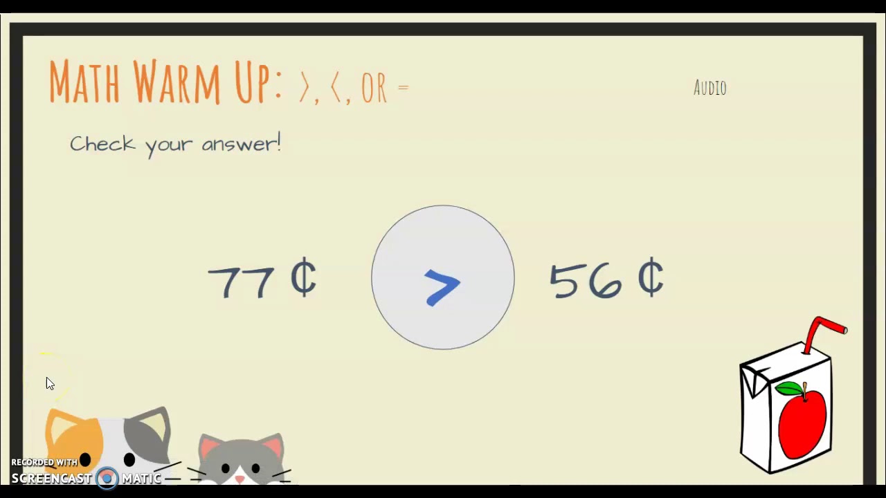 Comparison Symbol Answer Slide - YouTube