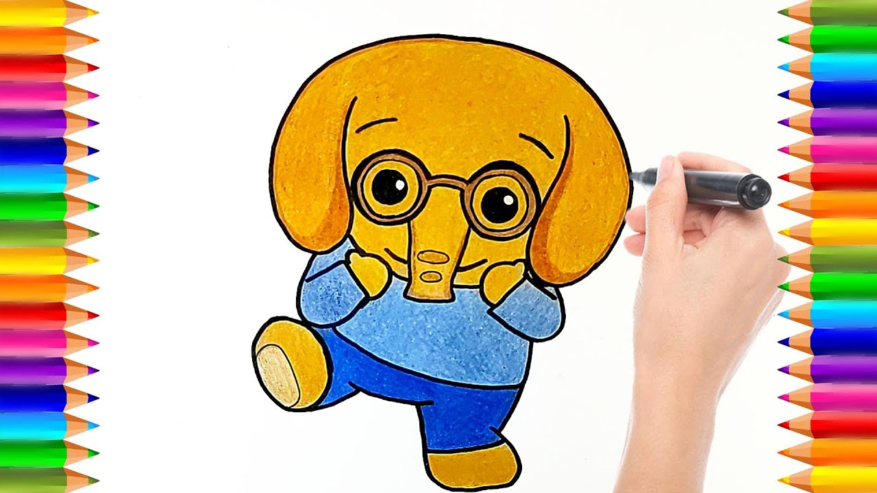 El Elefante Nesho - Plim Plim | Dibujo para Dibujar y Colorear | Dibujos para niños - YouTube