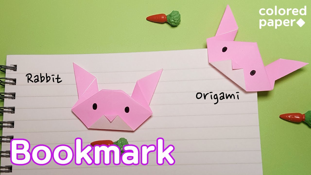 origami rabbit bookmark🐰토끼 책갈피 종이접기🏷종이 책갈피 만들기 - YouTube