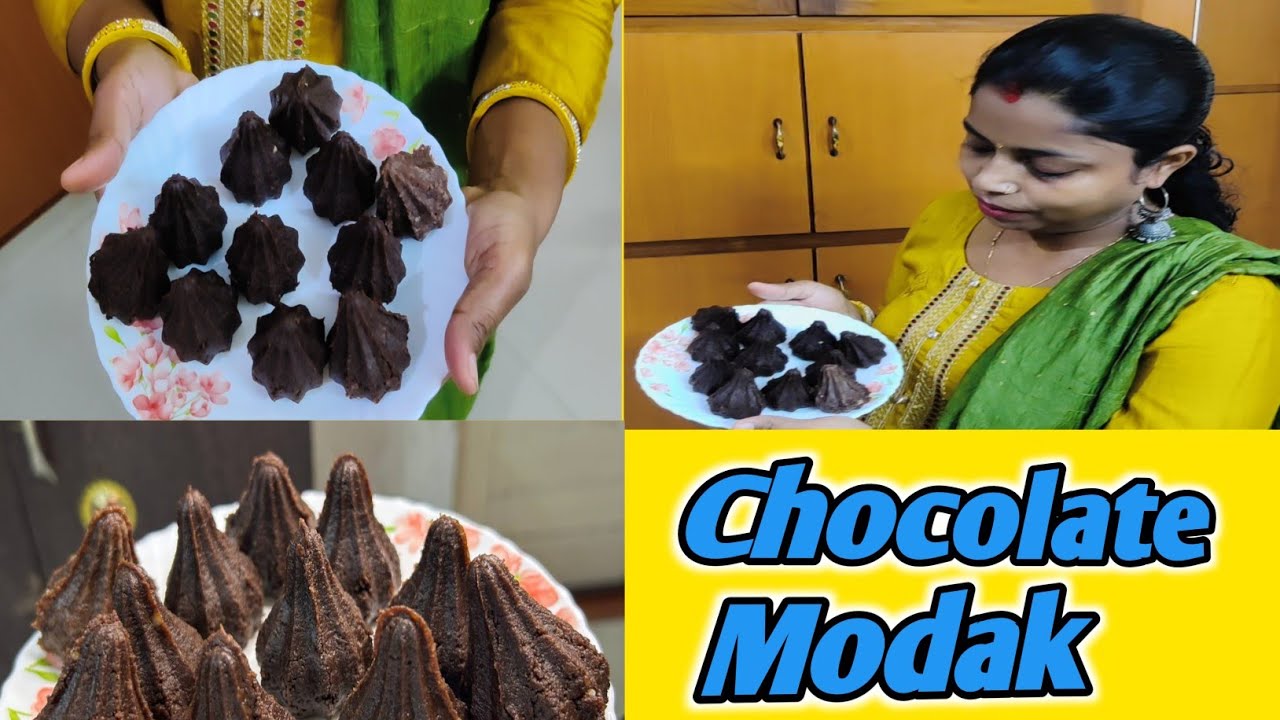 Chocolate modak kaise banaye | Chocolate coconut modak recipe |The ...