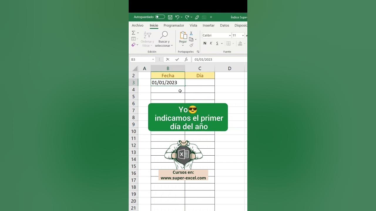Fechas AutomÁticas En Excel Superexcel Excel Tutorial Cursoexcel Excelparatodos Shorts