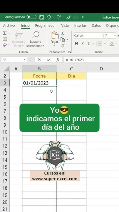 FECHAS AUTOMÁTICAS en EXCEL #superexcel #excel #tutorial #cursoexcel #excelparatodos #shorts ...