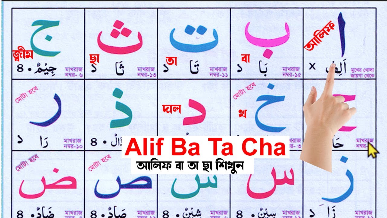 Arabic Alphabet | আলিফ বা তা ছা | Arbi Bornomala | আরবি বর্ণমালা | Alif ba ta for kids - YouTube