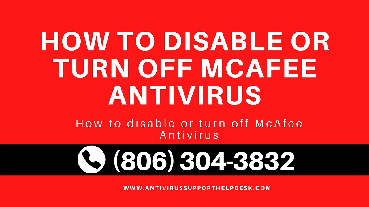 How to disable or turn off McAfee Antivirus⚠️ endpoint security for ...