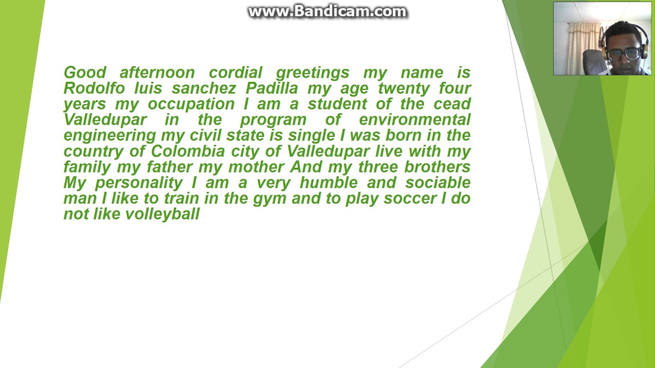 ENGLISH PERSONAL PRESENTATION - YouTube