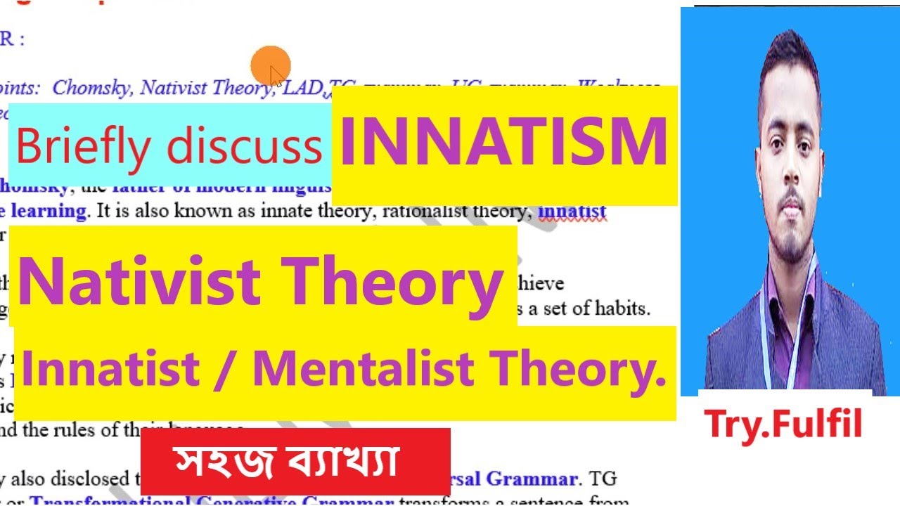 Innatist Theory Of Language Acquisition Nativist Theory Of Language innatist-theory-of-language-acquisition-nativist-theory-of-language