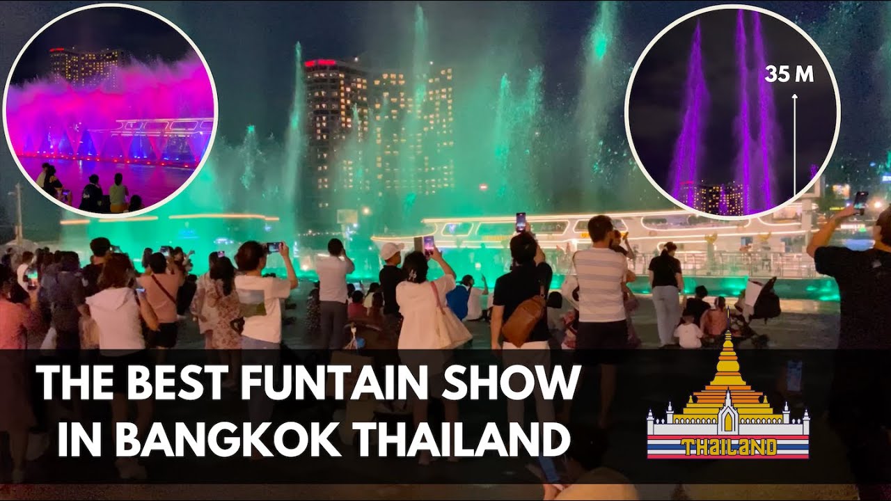 ICONSIAM Longest Water Feature in South East Asia! Dancing colored ...