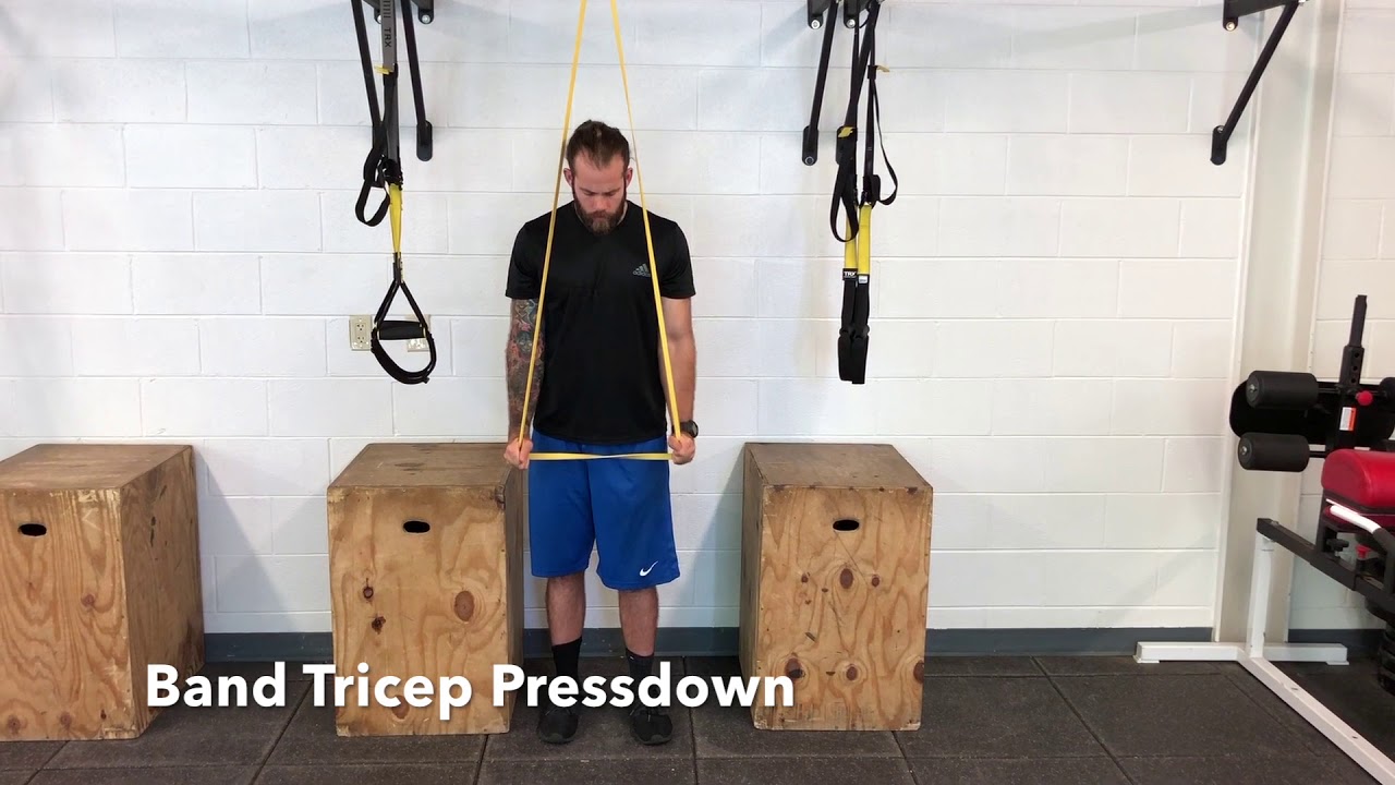 Band Tricep Pressdown - YouTube