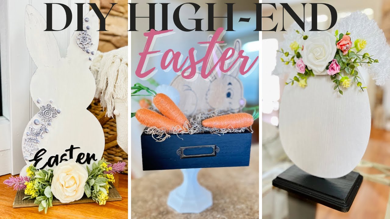 DIY High End Easter | Dollar Tree Easter 2023 DIY | Easter Bunny DIY ...