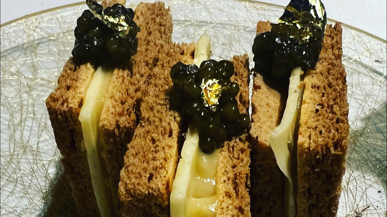 Caviar on Hainanese Kaya Toast One Michelin Star Meal Labyrinth at ...