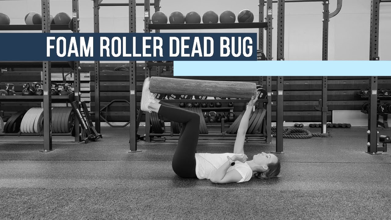 Foam roller dead bug - YouTube