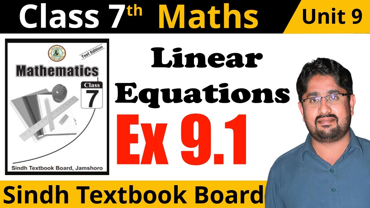 🔴 Unit 9 Exercise 9.1 Class 7 Maths Sindh Textbook Board - YouTube