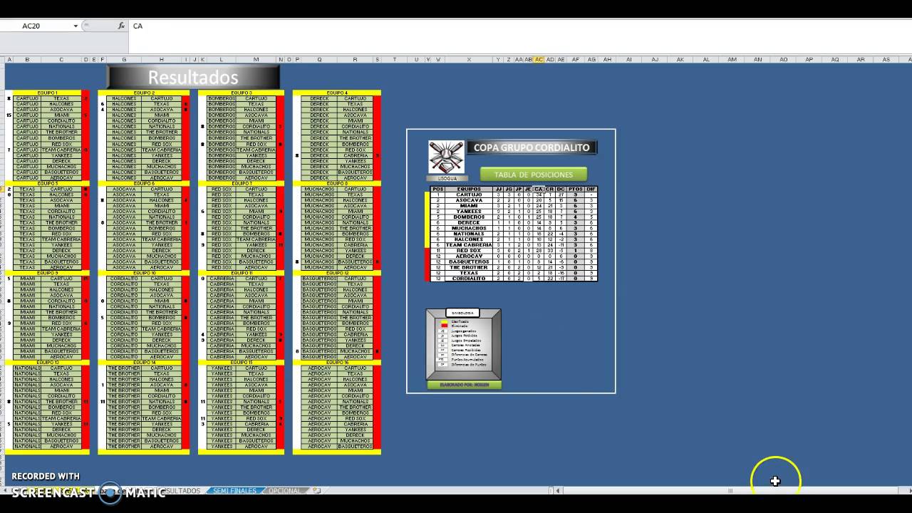 Tabla de Posiciones de Softball - YouTube