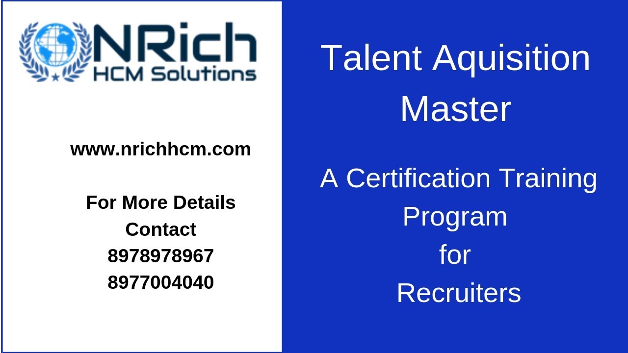 Talent Acquisition Master Certification Program - Online Training for ...