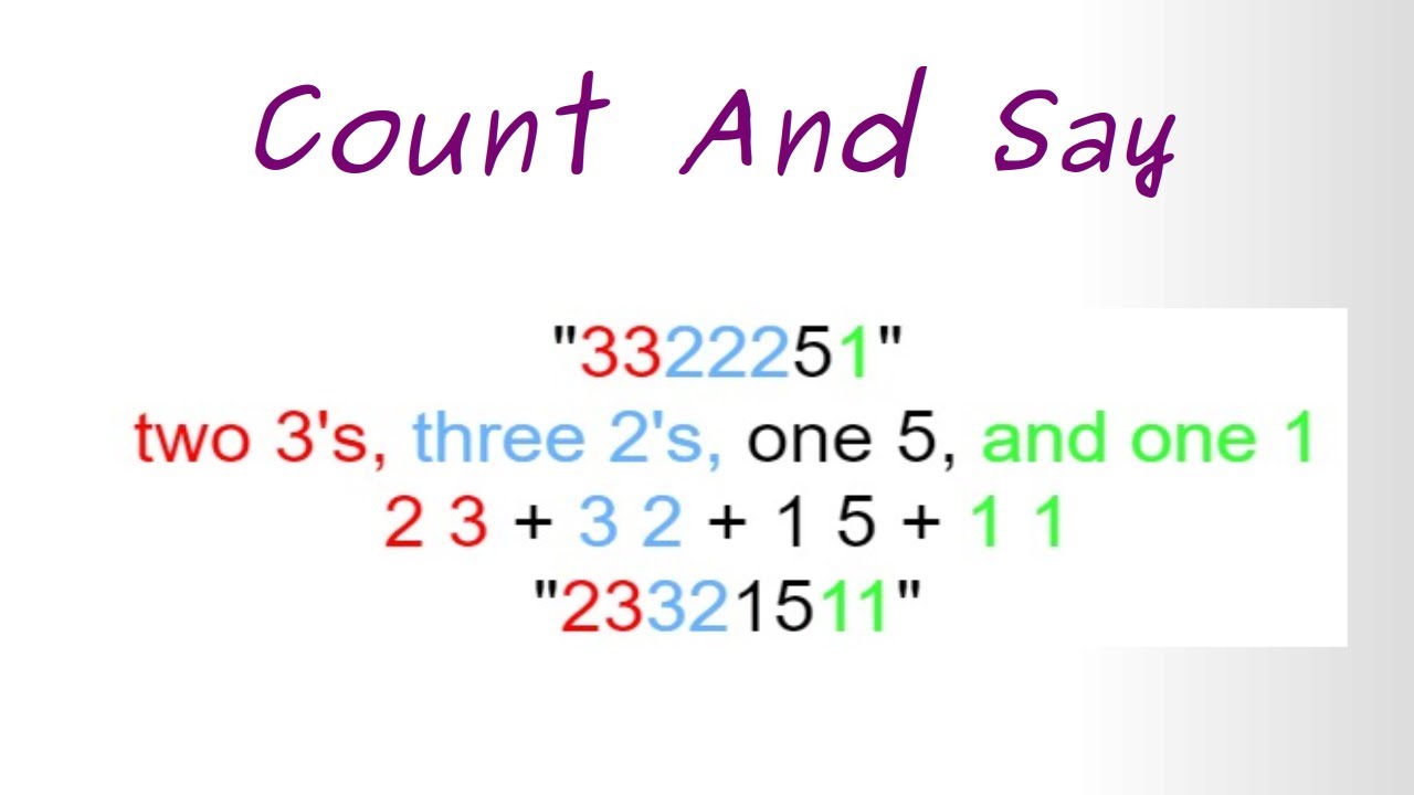 Leetcode Question 38 Count And Say In Javascript Youtube 2195