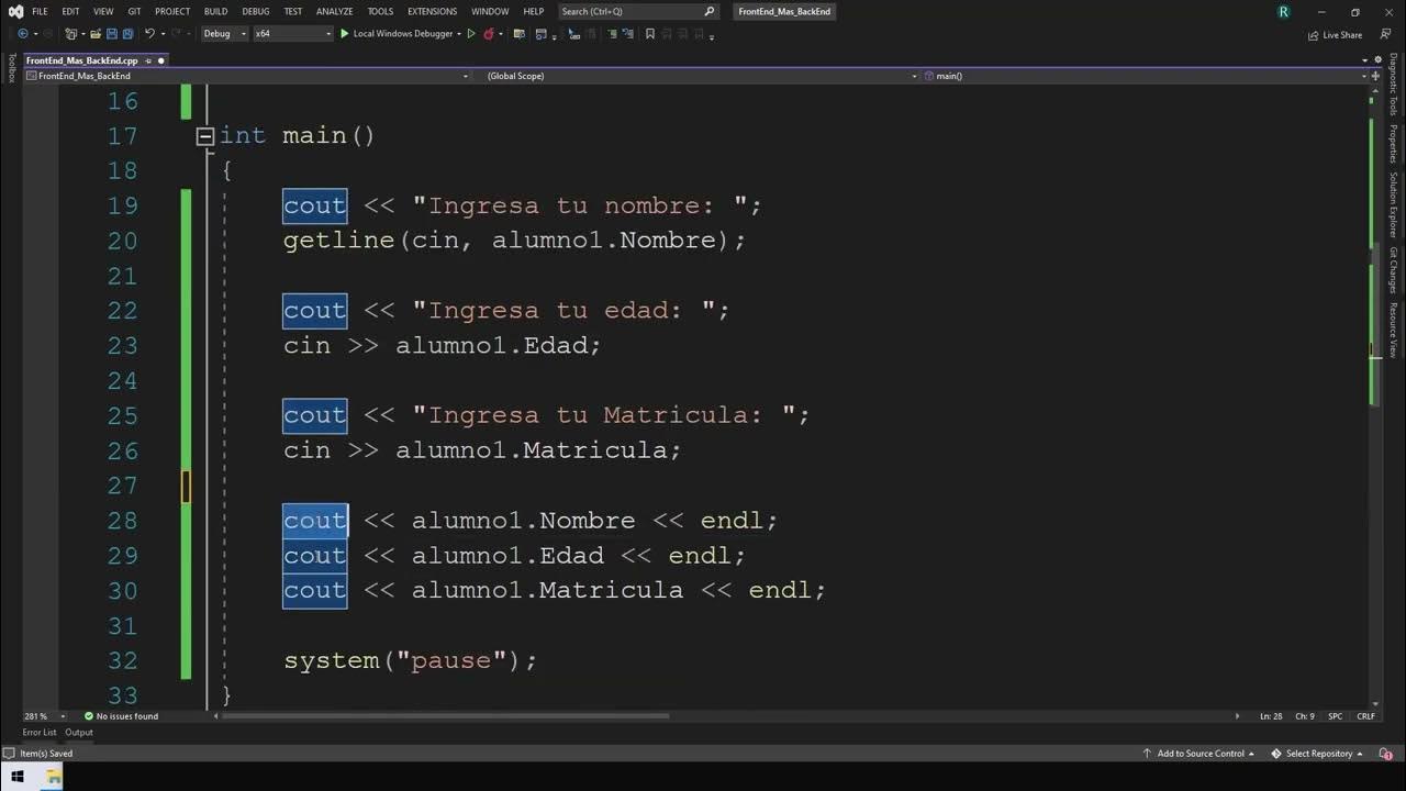 Clase de Win32 - Consola : Backend y frontend - YouTube