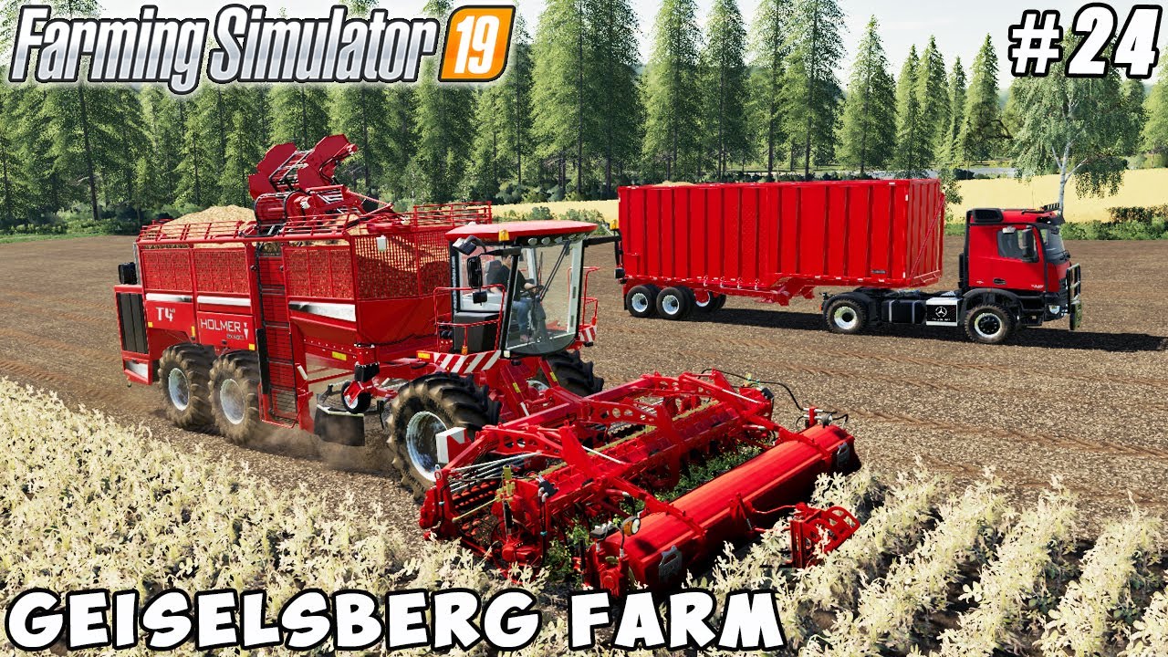 Harvesting potatoes with new harvester and truck | Geiselsberg Farm ...