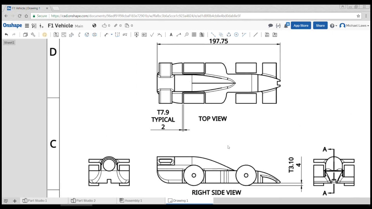 F1 Vehicle in OnShape - Part 6: Compliance Drawing - YouTube