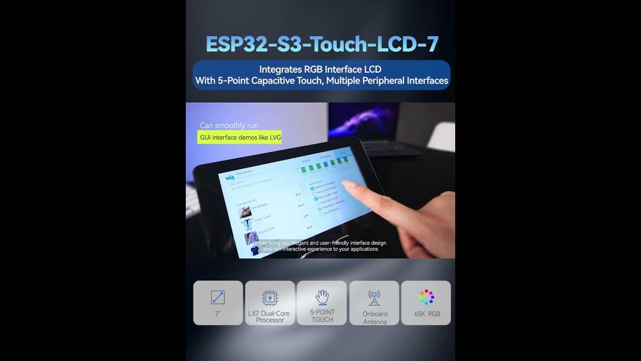 Waveshare ESP32-S3-Touch-LCD-7#esp32 #esp32project #arduino #homeassistant #GUI #iot - YouTube