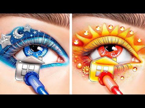 Gündüz Kız vs Gece Kız! TEK RENKLİ EV MEYDAN OKUMASI