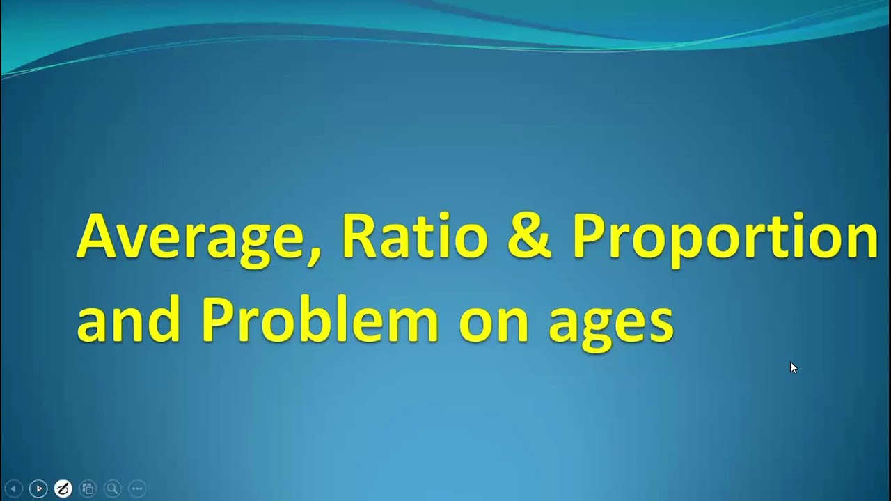 Average , Ratio and Proportion - YouTube