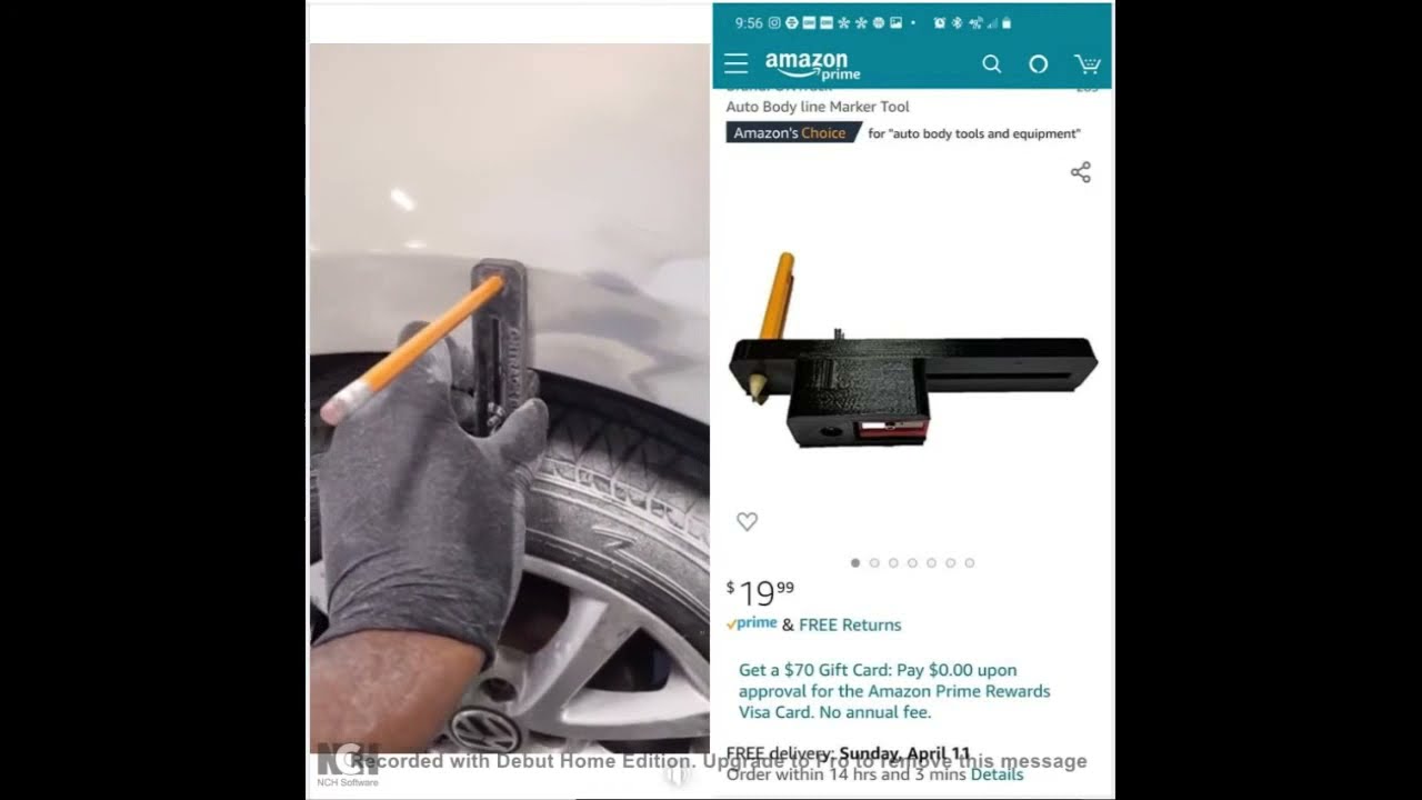 Auto body line Marker tool for Auto body dent repair and paint - YouTube