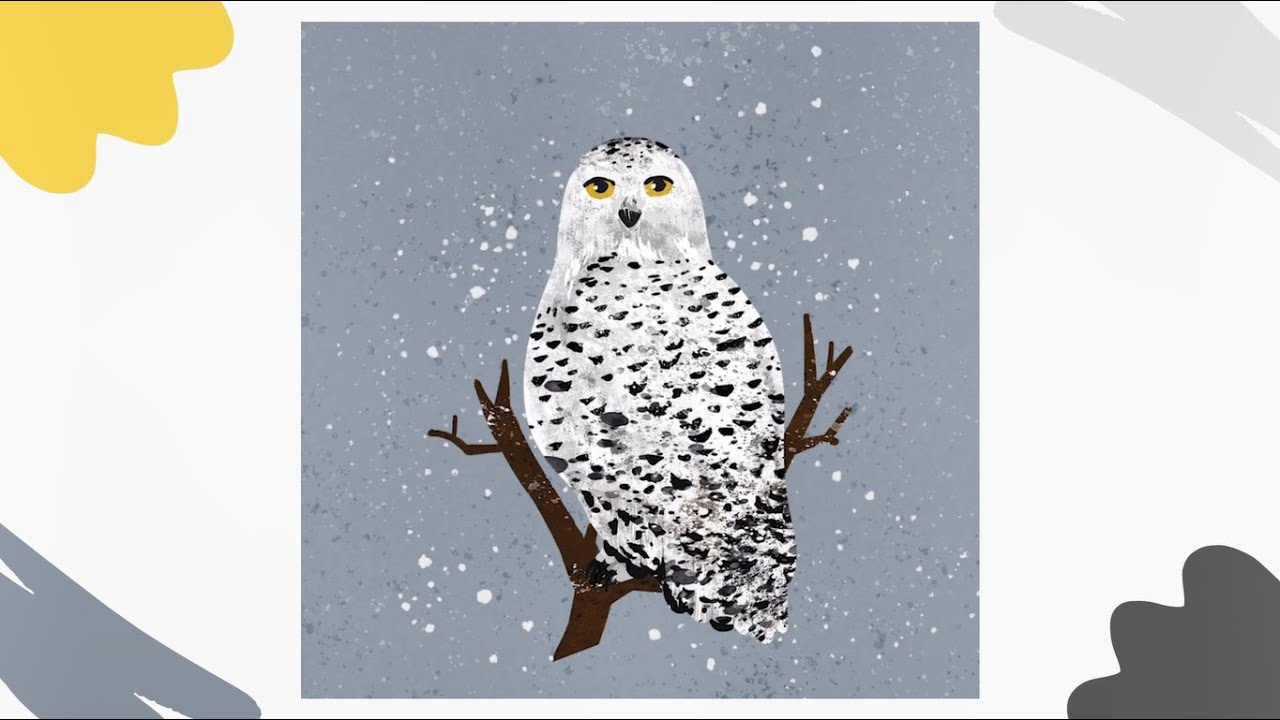 Fashion illustration tutorial | How to create Snowy Owl pattern? - YouTube