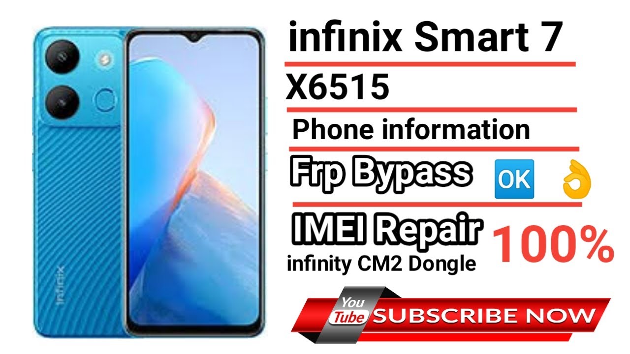 infinix Smart 7 X6515 CPU MT6761 Frp Bypass imei Repair 100% By ...