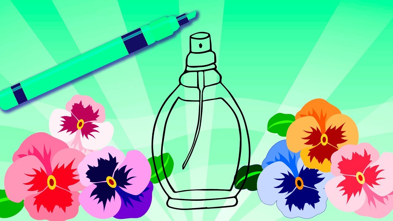 How to Draw and Color Perfume - YouTube
