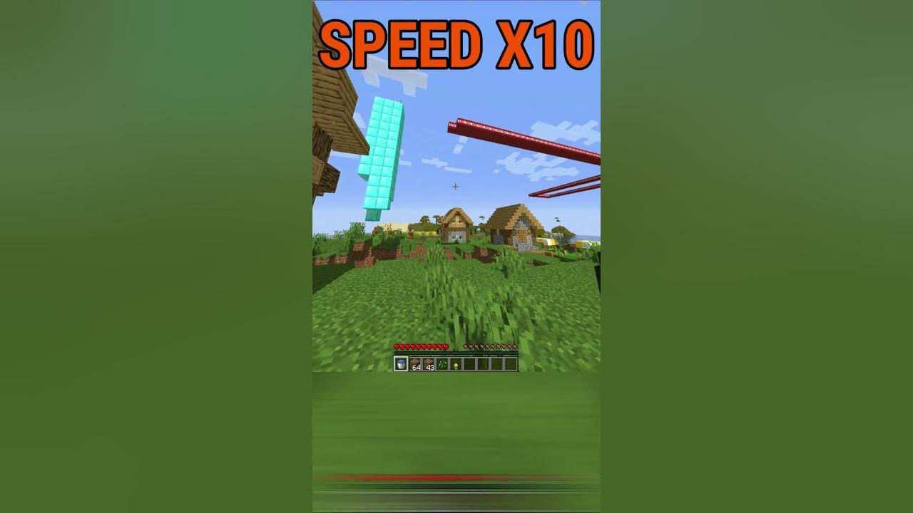 Minecraft: Speed x1 vs Speed x10 vs Speed x20 - YouTube