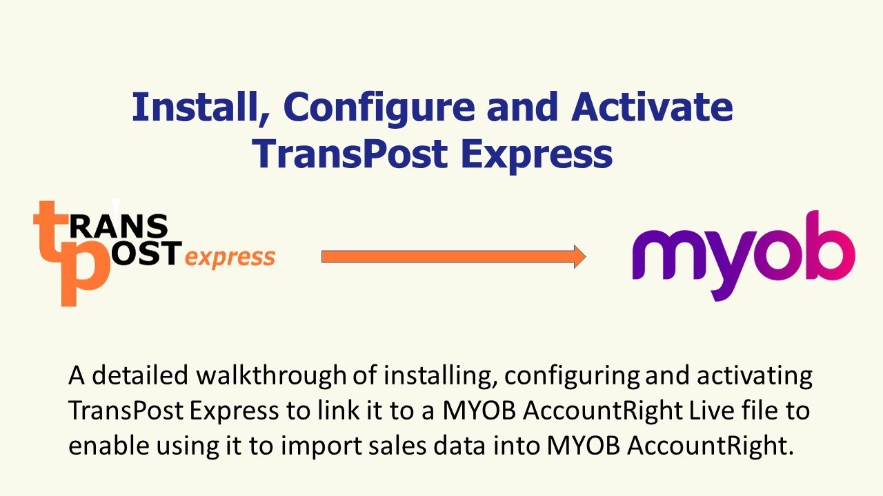Install, Configure and Activate TransPost Express - YouTube