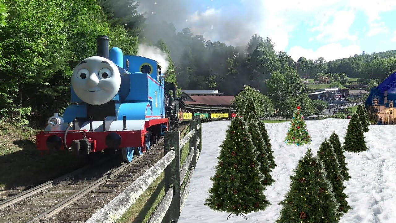 Thomas The Train In Real Life In The Snow At Christmas - YouTube