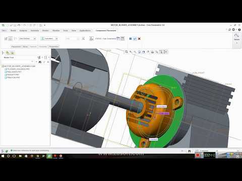 Motor Blower Assembly In Creo 2.0 - YouTube