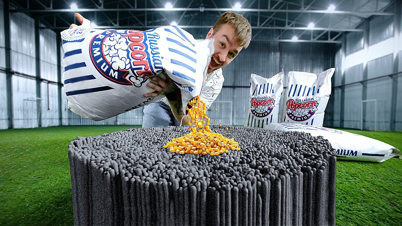 CAN 10,000 BENGAL LIGHTS MAKE 100 KILOGRAMS OF POPCORN? - YouTube