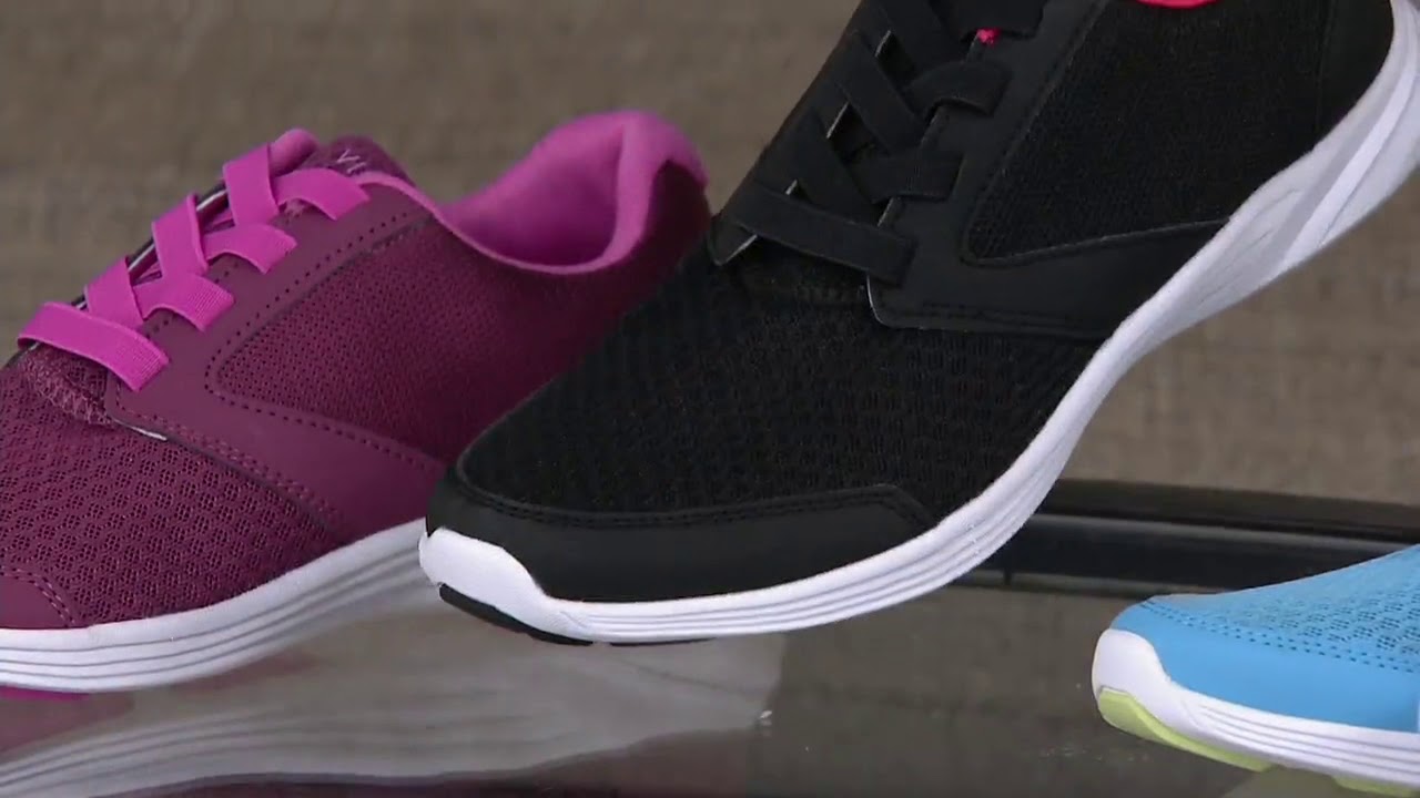 Vionic Mesh Gored Lace Sneakers - Maeve on QVC - YouTube