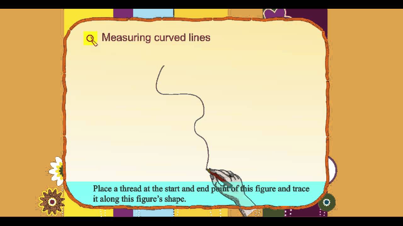Explore Math Class 1, Unit 11, 04 Measuring curved lines - YouTube
