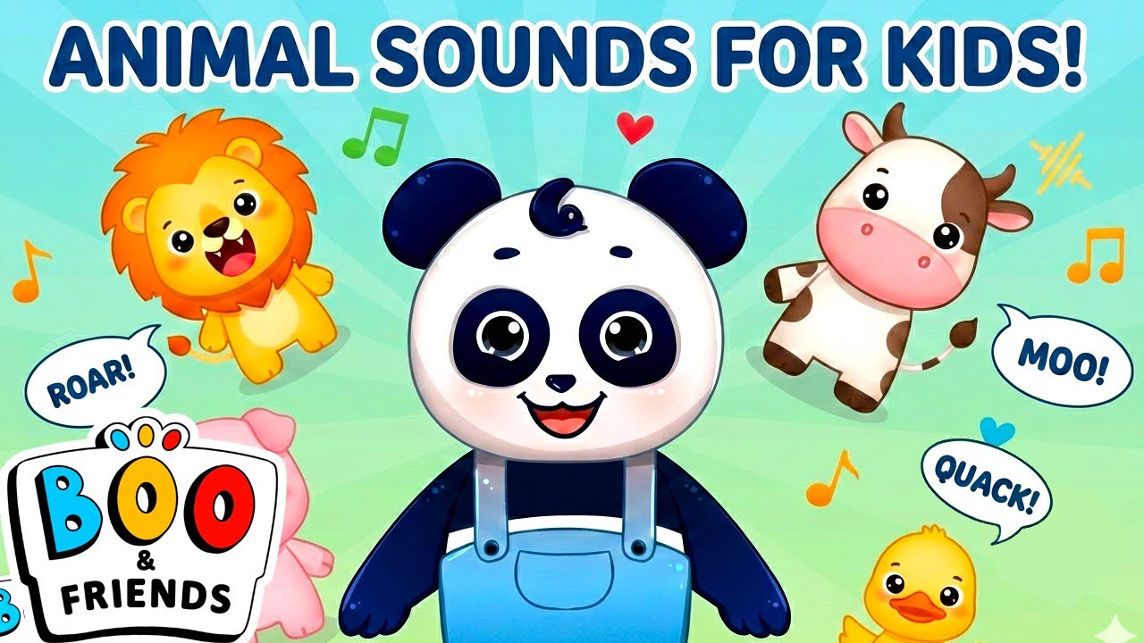 Animal Sounds Song: Learn Animal Sounds for Kids by Bambini Boo - YouTube