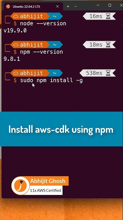 How to install AWS CDK to work in JavaScript? - YouTube