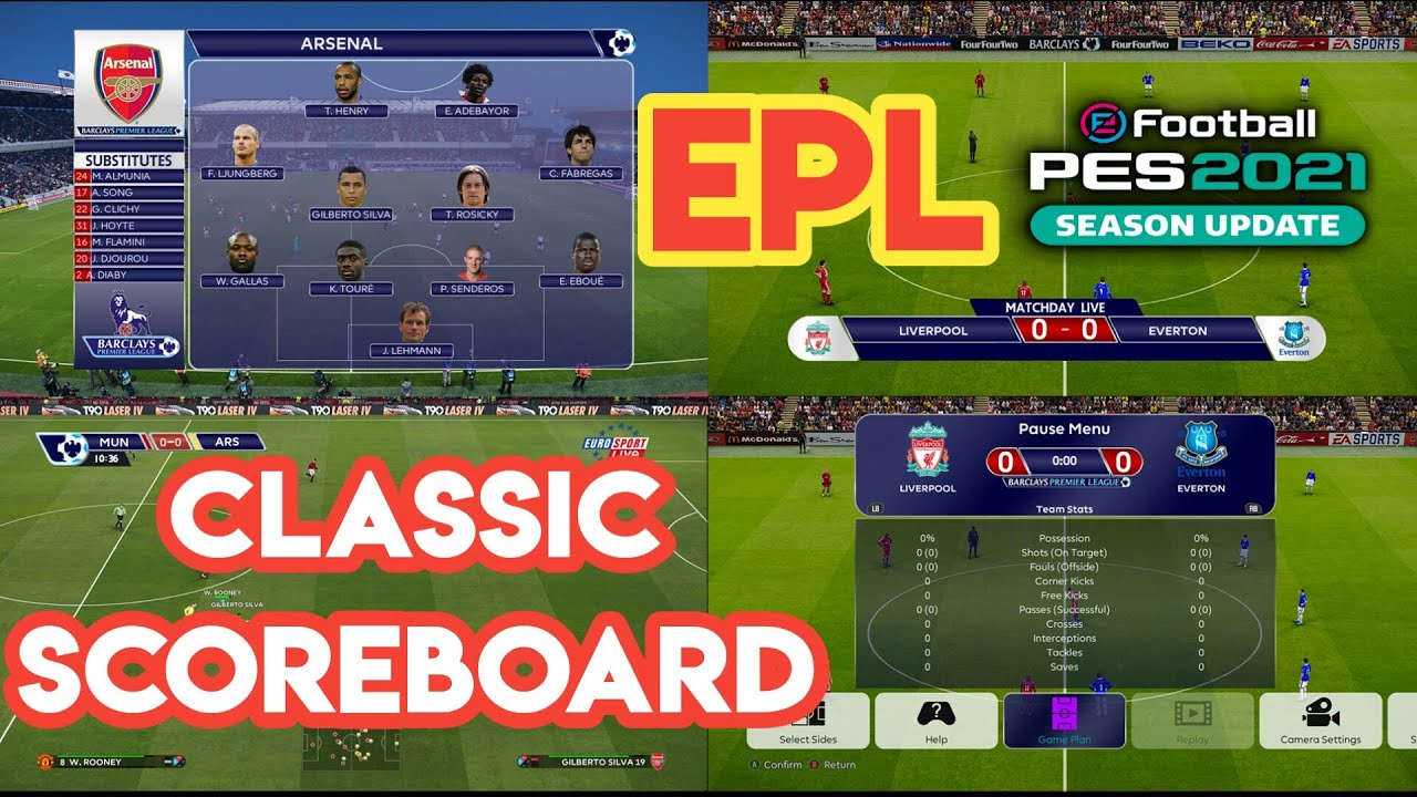 PES 2021 Classic Scoreboard EPL Season 2006-2007 - YouTube
