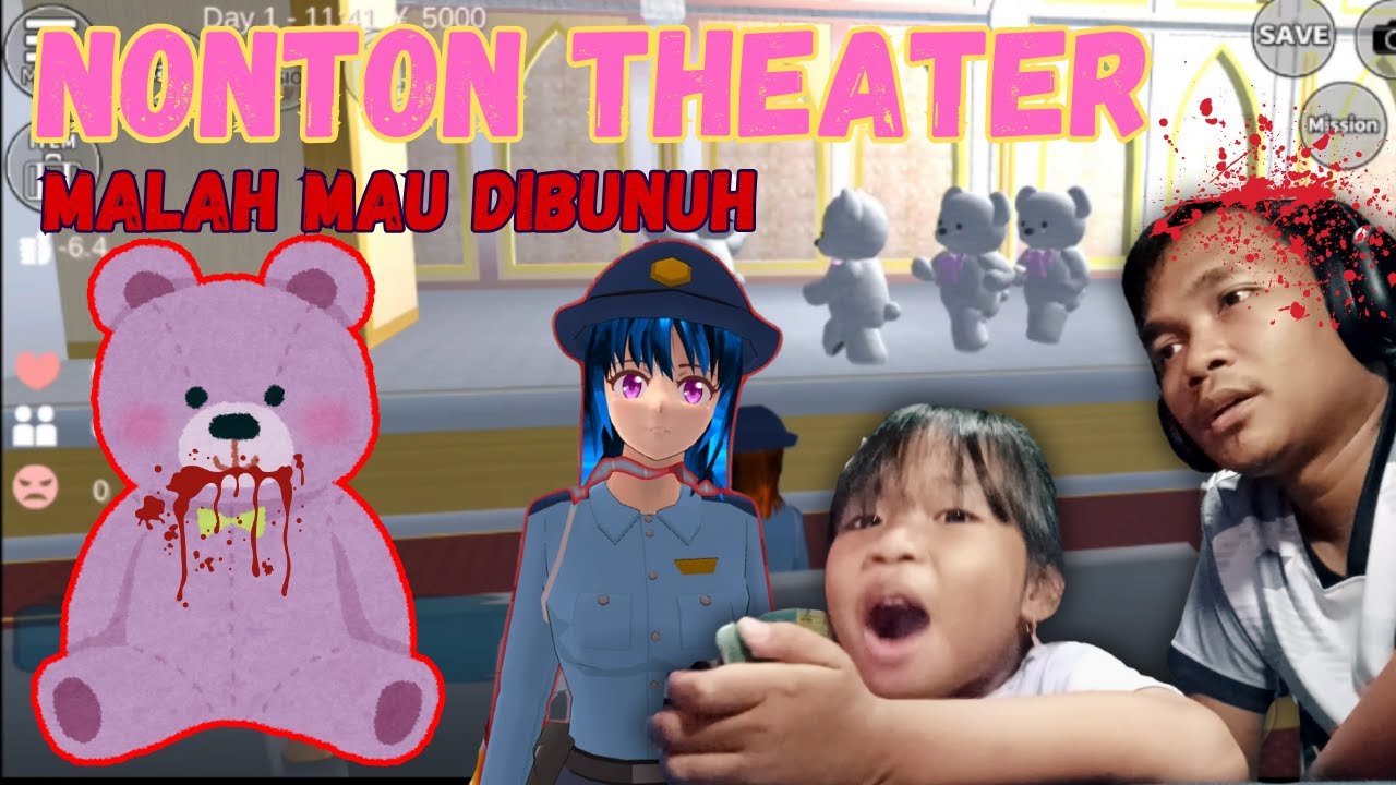 Nonton Theater Malah Mau Dibunuh Teddy Bear | Zain Main Game Sakura ...