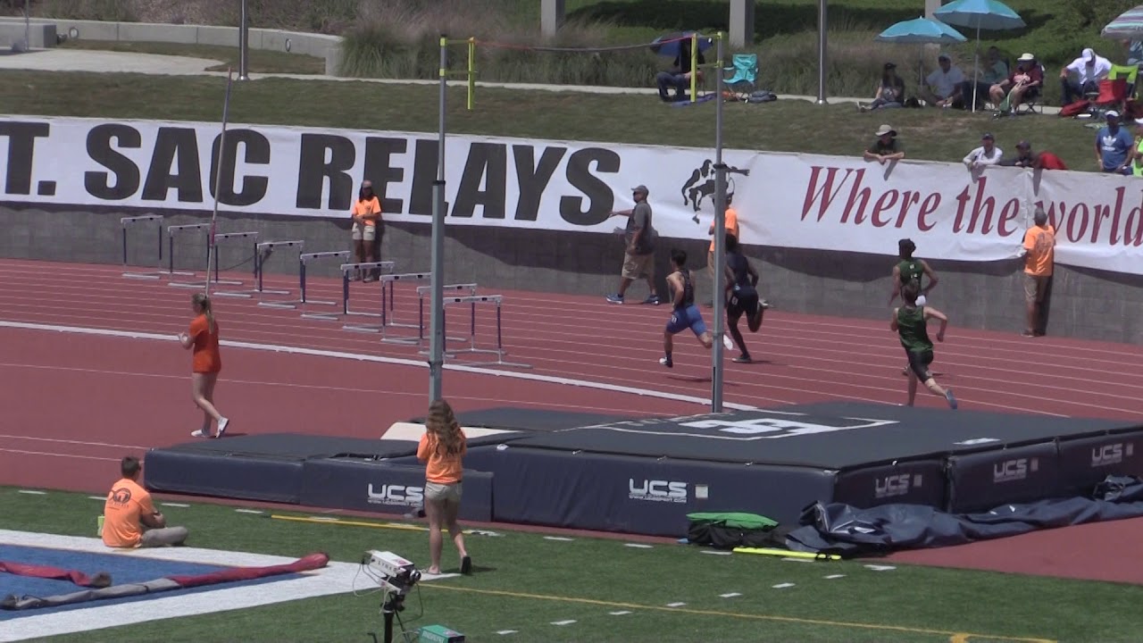 Mt. SAC Relays - Boys 300m Hurdles - YouTube