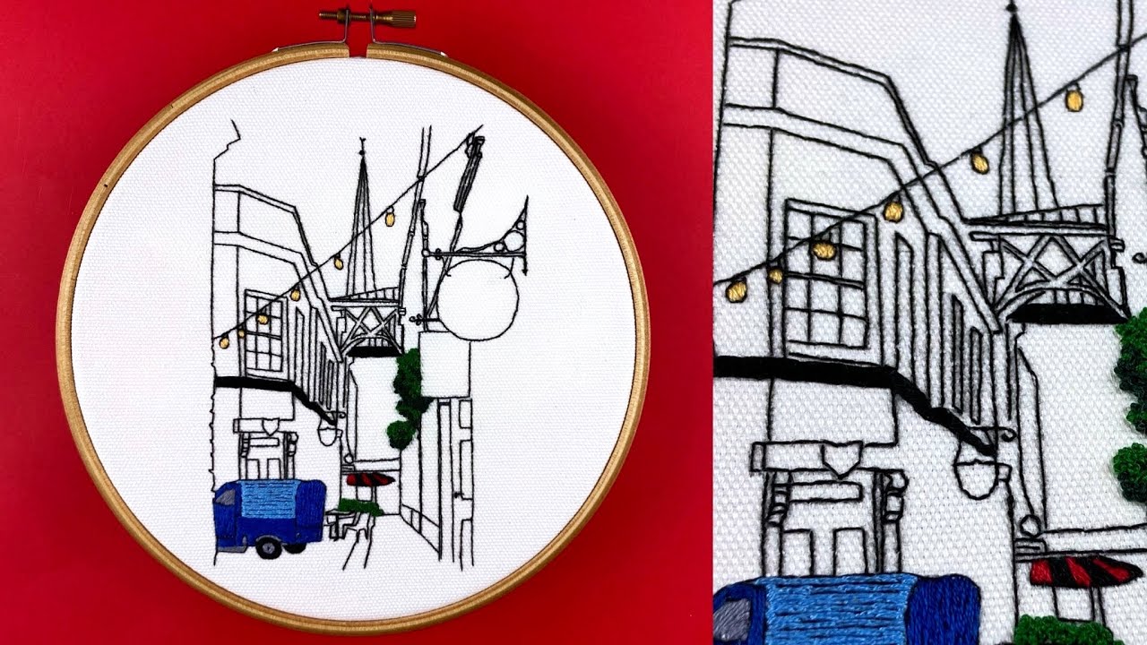 Bristol Street Scene - Cosy Embroidery Pattern - YouTube