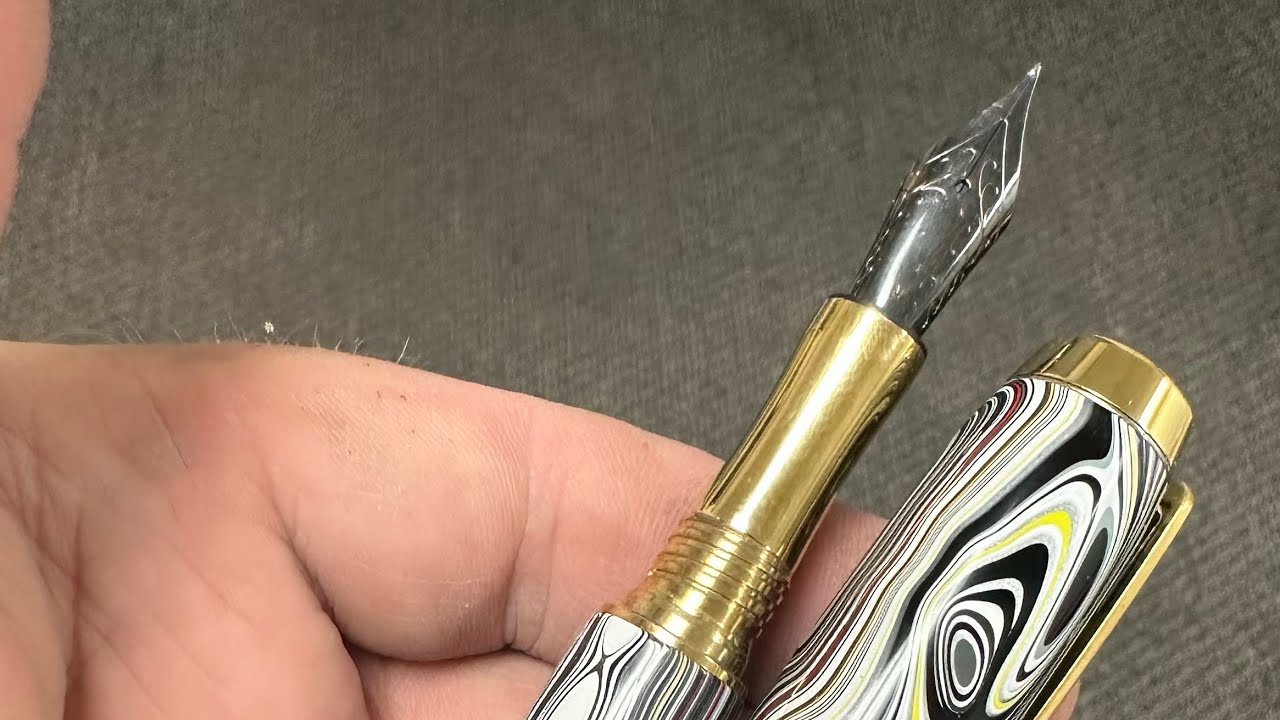Making a Fordite Fountain Pen - YouTube