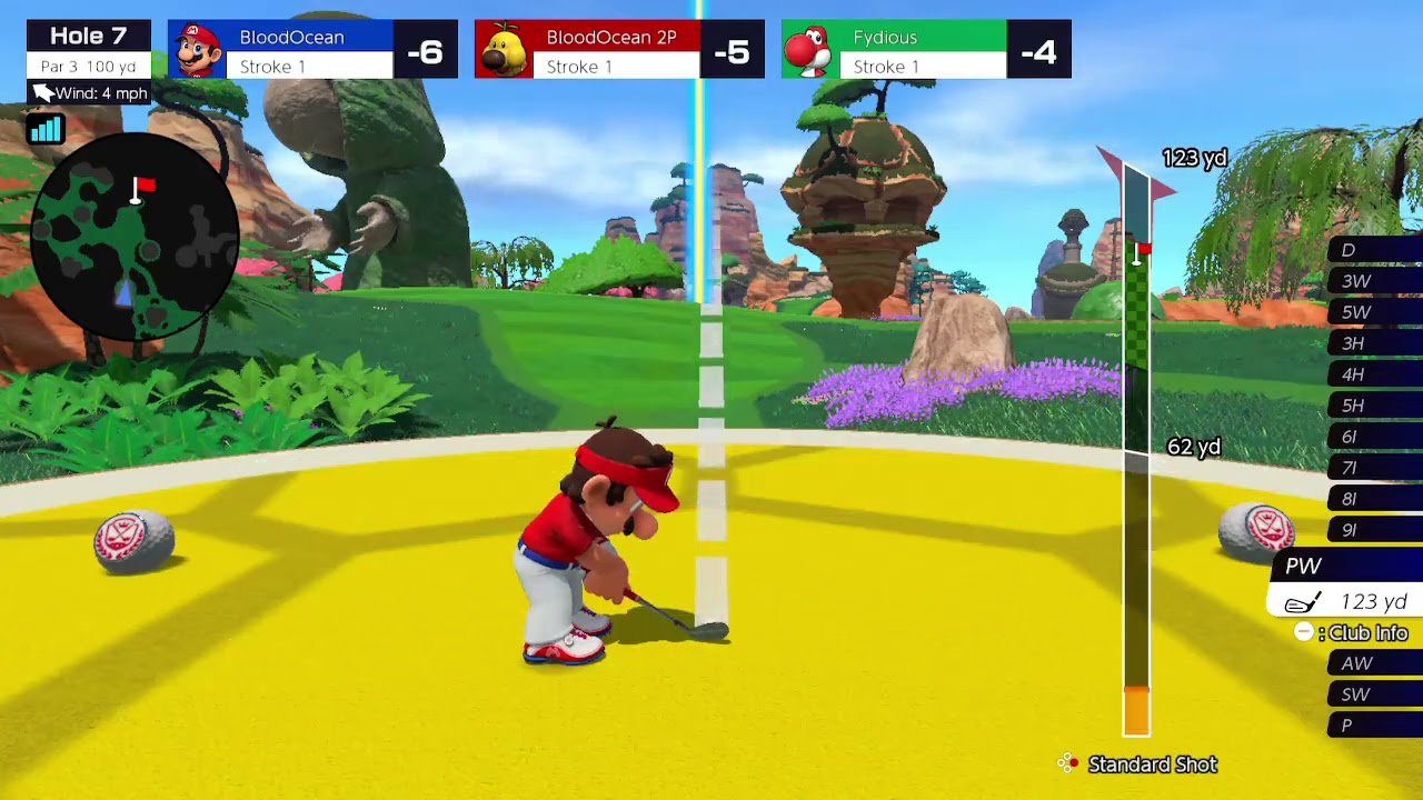 Mario Golf Super Rush Mario Hole In One - YouTube