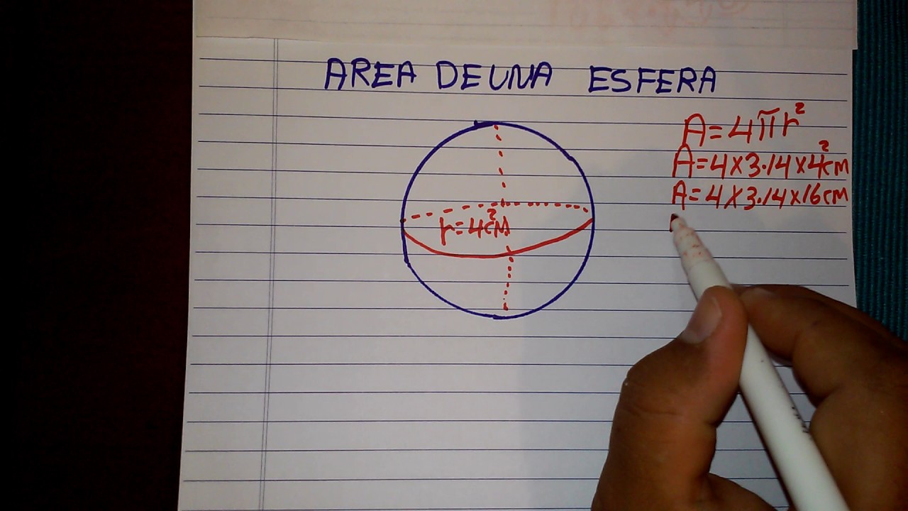 Como hallar el Area de una esfera - YouTube