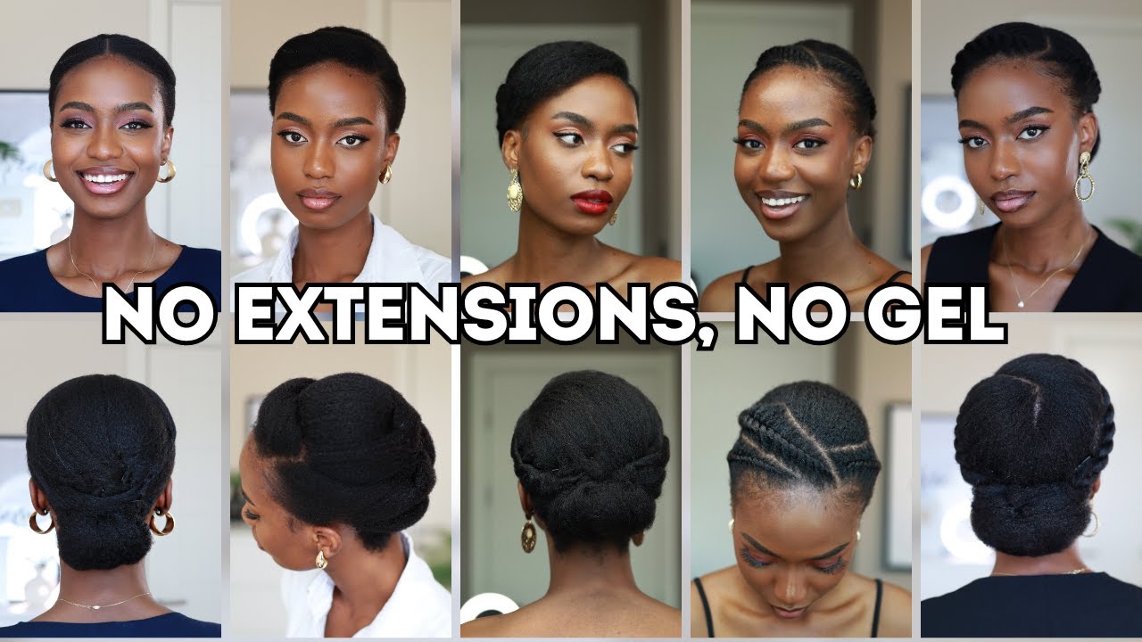 5 SIMPLE ELEGANT NATURAL HAIRSTYLES FOR BLACK WOMEN NATURAL HAIR 4C ...