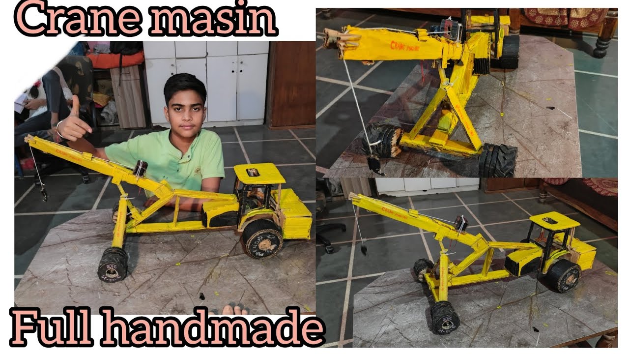 how to make crane masin full handmade - YouTube