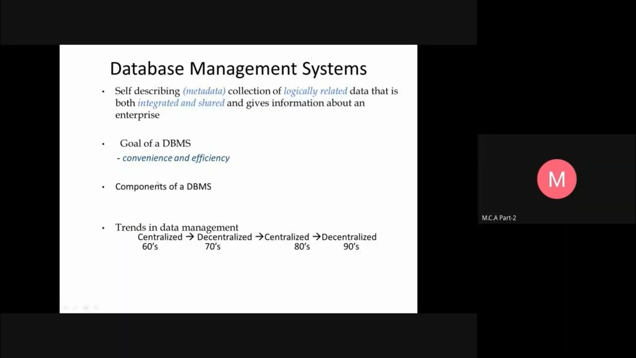 Dbms Intro 1 3 - YouTube