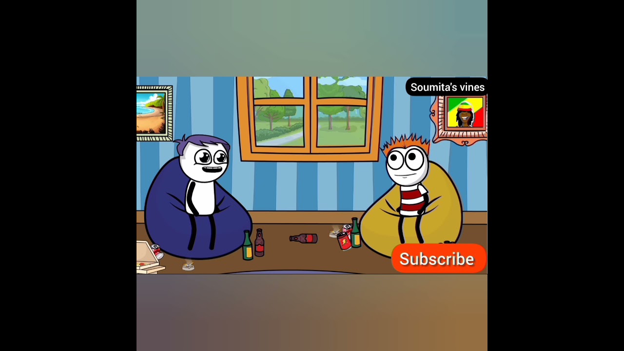 Funny cartoon between two friends - YouTube